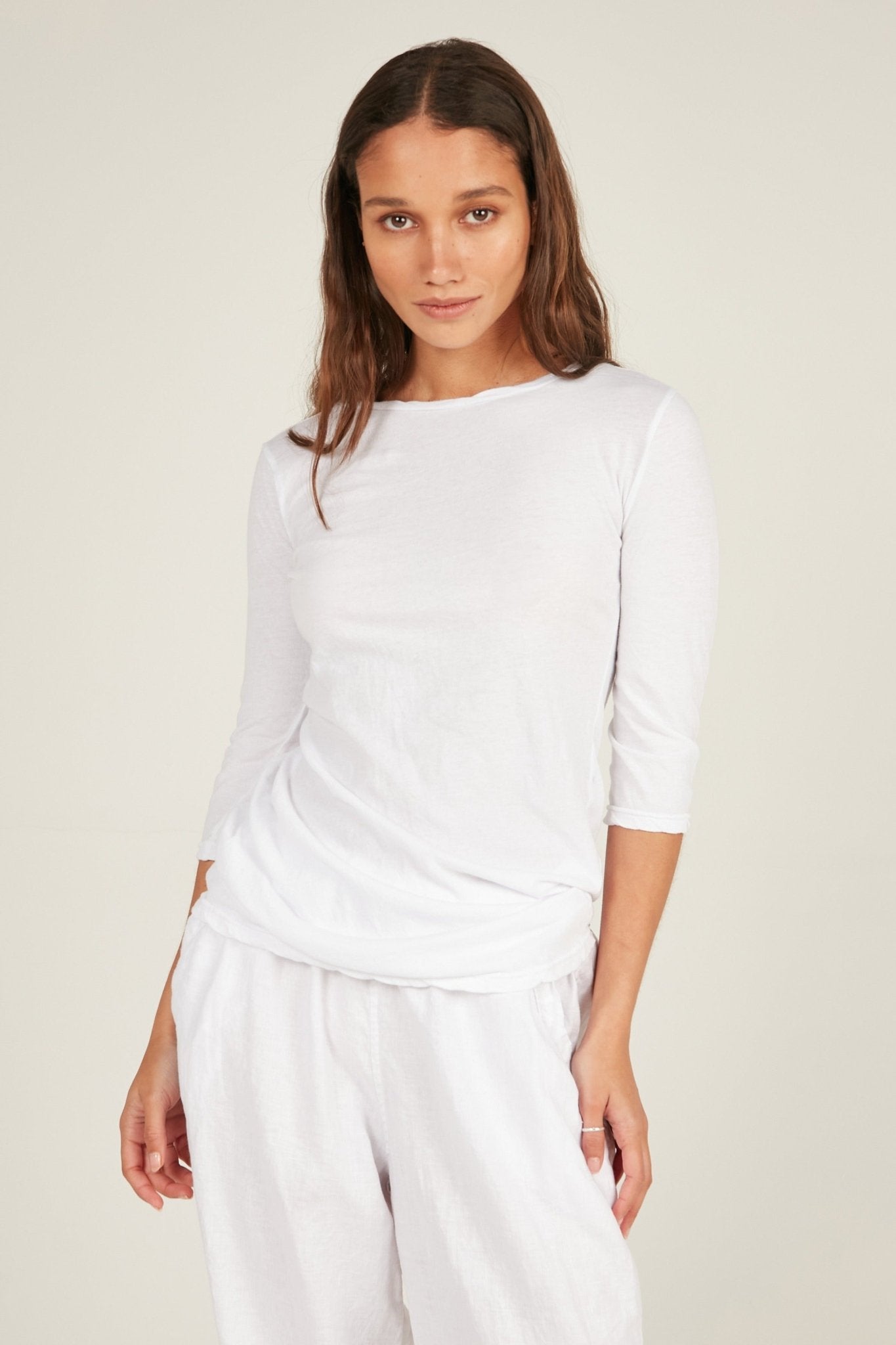 CREW NECK - BLANC